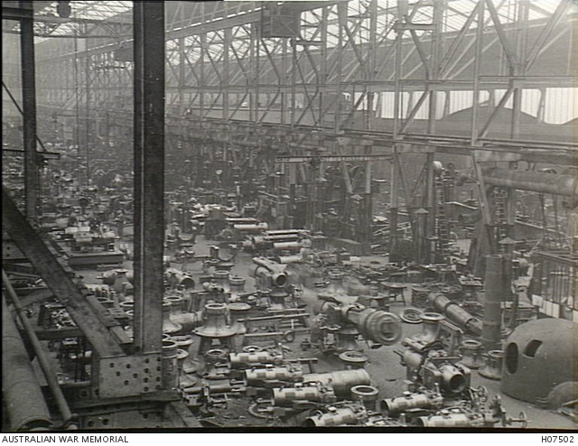 England. The manufacturing floor in one of England's gun factories ...