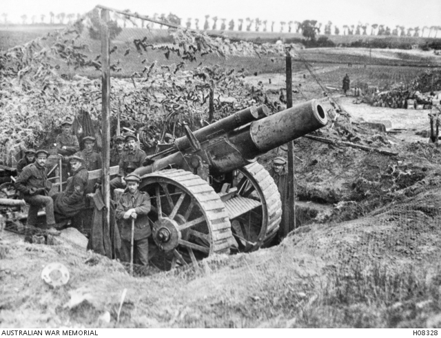 Western Front. c. 1916. British Army artillerymen with their ...