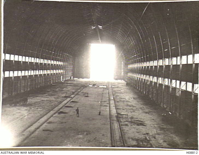 MAUBEUGE. A ZEPPELIN SHED AT MAUBEUGE USED BY THE GERMANS AS AN ...