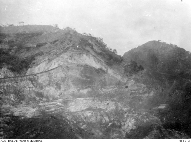 Rabaul, New Britain. c. 1915. An active volcanic crater to the north of ...