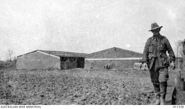 Epinette, France. c. 1917-03. The stables of the 10th Field Company ...