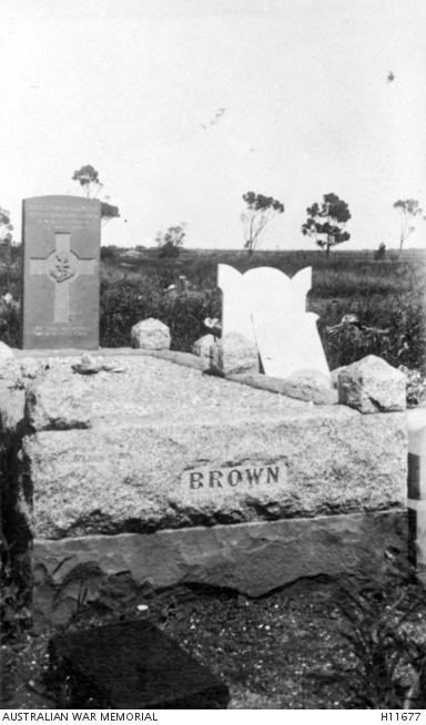 Victoria. c. 1920. The grave of Able Seaman Albert Brown of HMAS ...