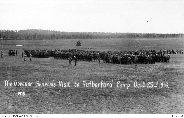 Rutherford, New South Wales. 23 October 1916. Australian Army troops on ...