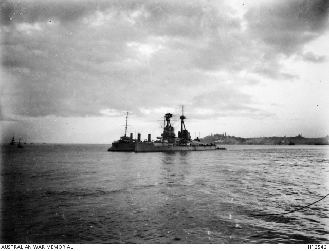 Royal Australian Navy cruiser Australia and French Cruiser Montcalm ...