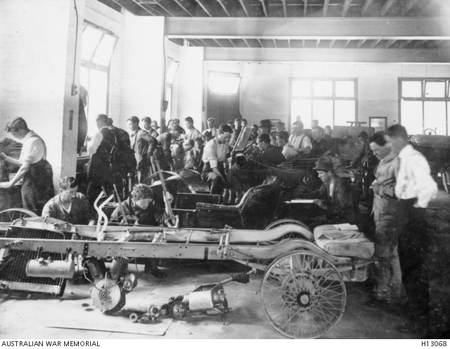 Western Australia. November 1919. Returned WW1 soldiers being trained ...