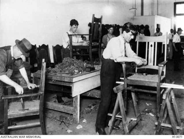 Western Australia. April 1920. Returned WW1 soldiers being trained in ...