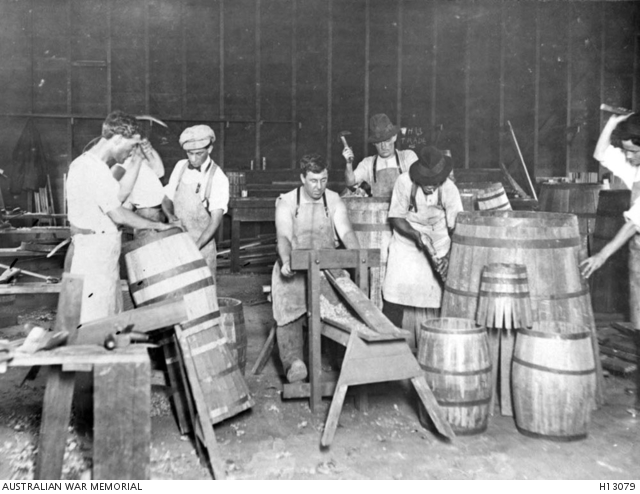 Western Australia. April 1920. Returned WW1 soldiers being trained in a ...
