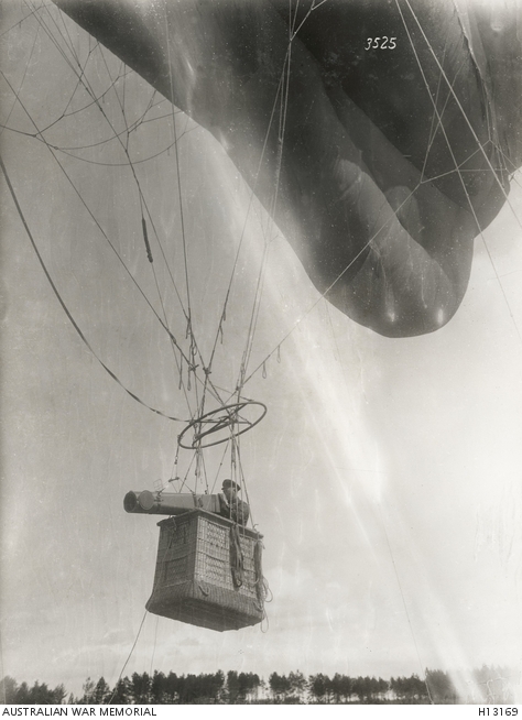 WITH A CAPTIVE BALLOON DETACHMENT. A LONG-DISTANCE PHOTOGRAPHIC CAMERA ...