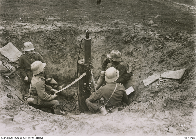 Flanders, Belgium. September 1917. A German machine gun emplacement in ...