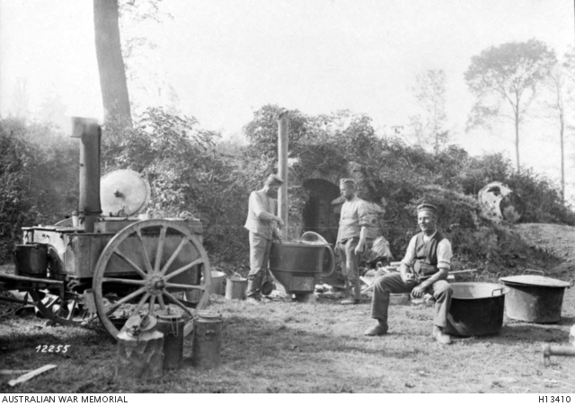 Western Front. September 1918. A German Army field kitchen being ...