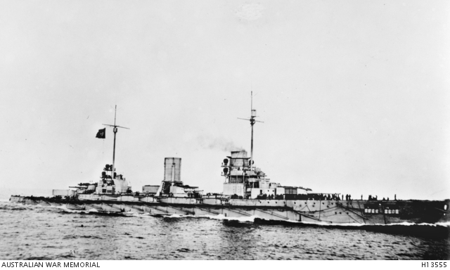 At Sea. A starboard view of the German Navy battle cruiser Goeben ...
