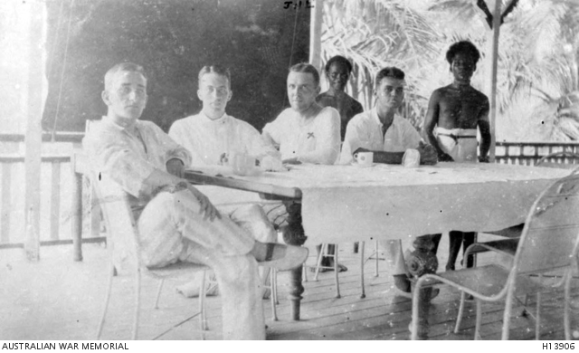 New Guinea. Lieutenant John Hall Lukin (third from left) of the ...