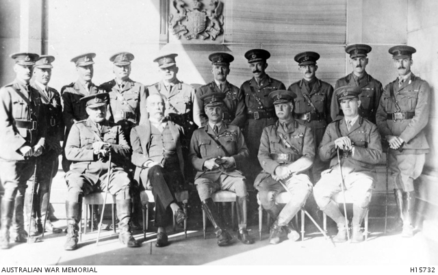 Group photograph of AIF Generals at Government House. Standing, from ...