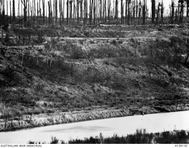 One of a series of photographs taken of the Ypres-Comines Canal near ...