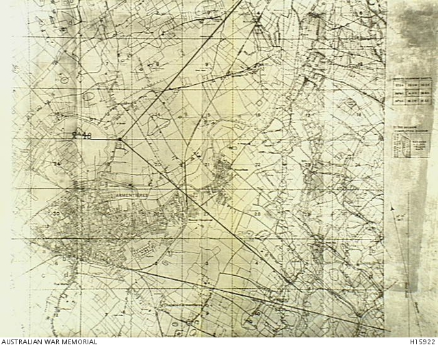 France. c. 1915. An Army map covering the area from Armentieres towards ...