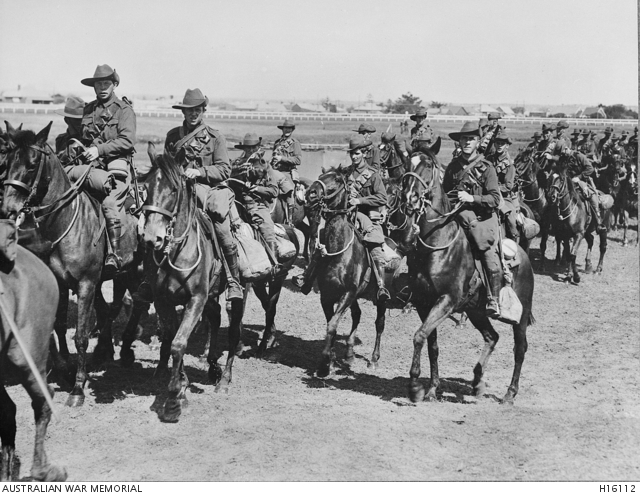 The 1st Australian Light Horse Brigade training at Kensington ...