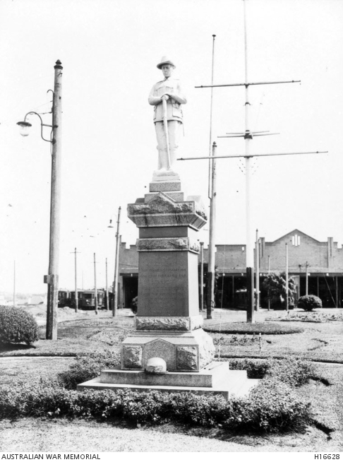 The War Memorial at Tempe Tramway Depot which was one of the memorials ...