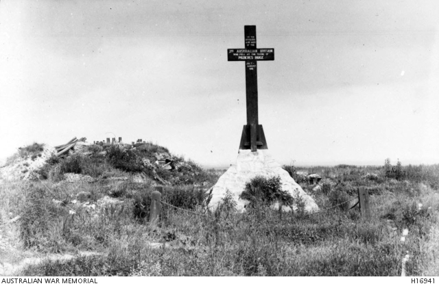 Pozieres, France. 1919. The windmill site at Pozieres Ridge with the ...