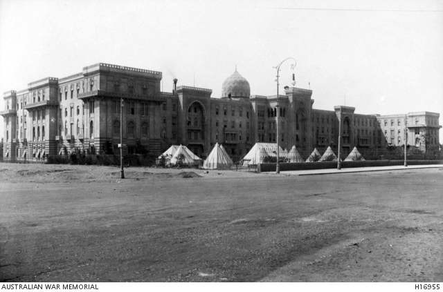 Heliopolis, Egypt. The rear view of No 1 Australian General Hospital ...