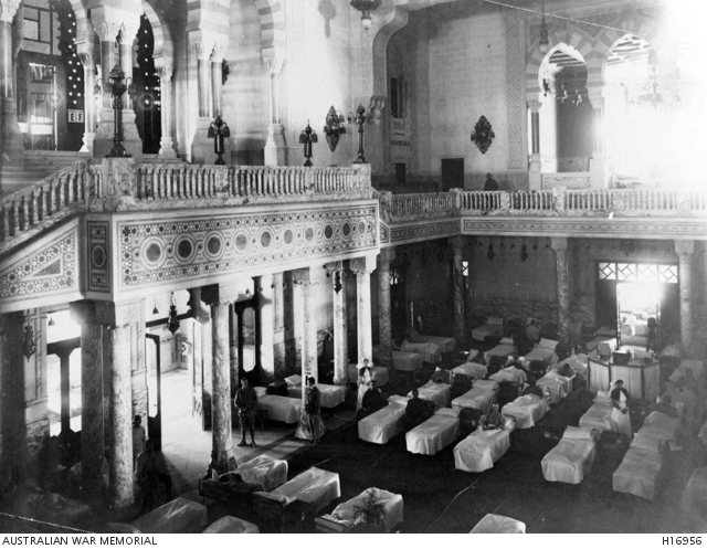 Heliopolis, Egypt. The interior of No 1 Australian General Hospital ...