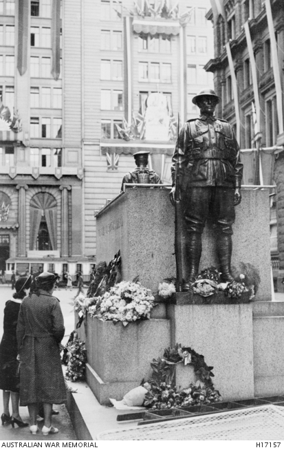 The Cenotaph in Martin Place after the completion of Anzac Day ...