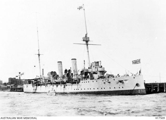 Australian light cruiser HMAS Psyche which was very busy in the early ...
