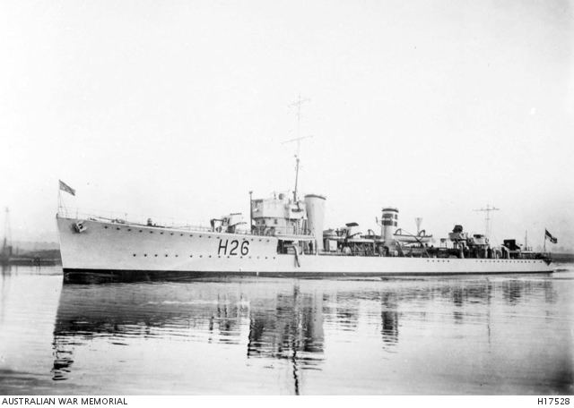 The Australian Navy torpedo boat destroyer HMAS Tattoo was one of six ...