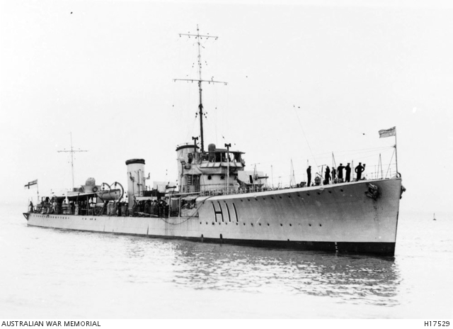 The Australian Navy torpedo boat destroyer HMAS Swordsman was one of ...