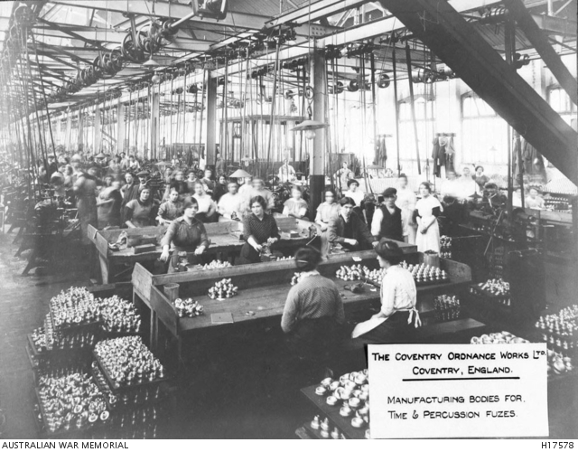 Coventry, England. Staff at The Coventry Ordnance Works Ltd ...