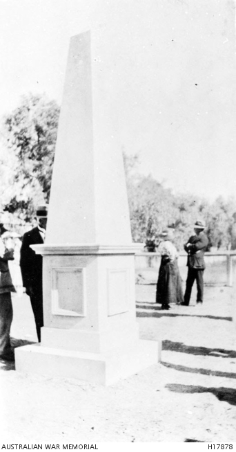 Warialda, New South Wales. A ceremony being held at a WW1 War Memorial ...