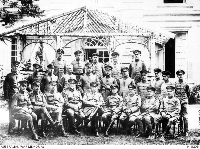 France. Group photograph of officers of the German Army 7th Reserve ...