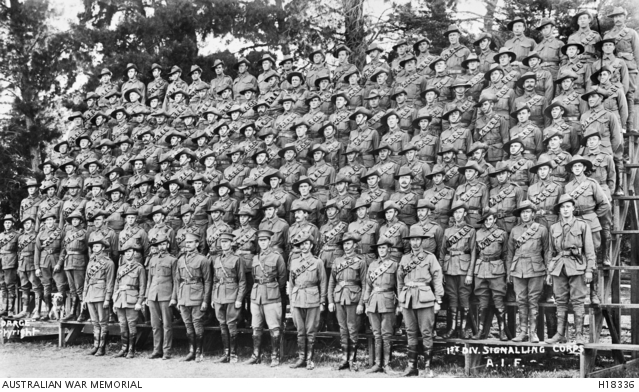 Broadmeadows, Vic. September 1914. Group photograph of the 1st ...