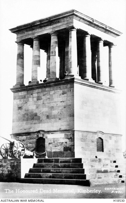 Kimberley, South Africa. The Honoured Dead Memorial which honoured the ...