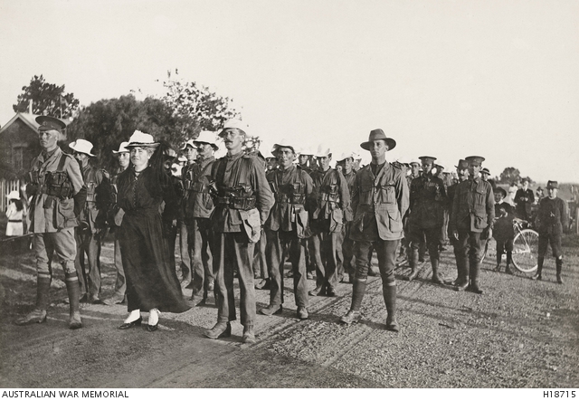 Maffra, Victoria. March 1916. The First Maffra Platoon after a 29 mile ...