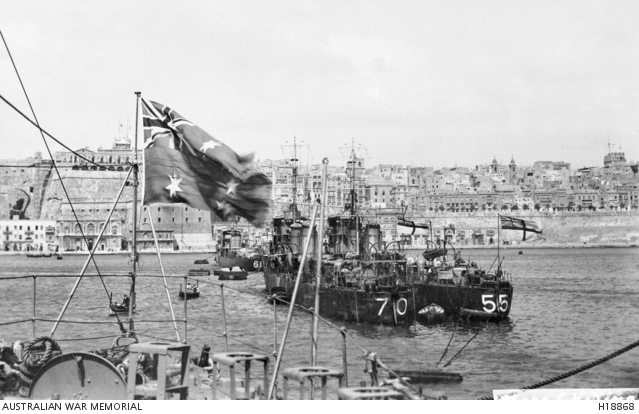 Australian Navy Torpedo Boat Destroyers HMAS Warrego and Parramatta in ...