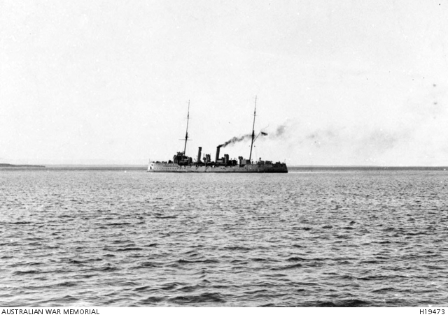 Australian Cruiser lying at Zanzibar. | Australian War Memorial