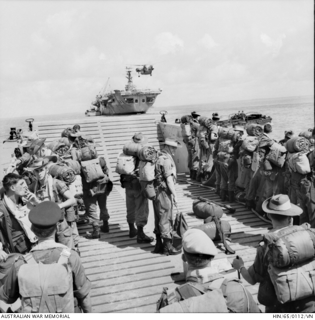 Vung Tau, Vietnam. 1965. Australian troops of possibly 1st Battalion ...