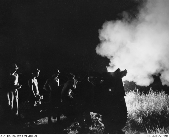 Unidentified gunners of A Troop, 105th Field Battery, Royal Australian ...
