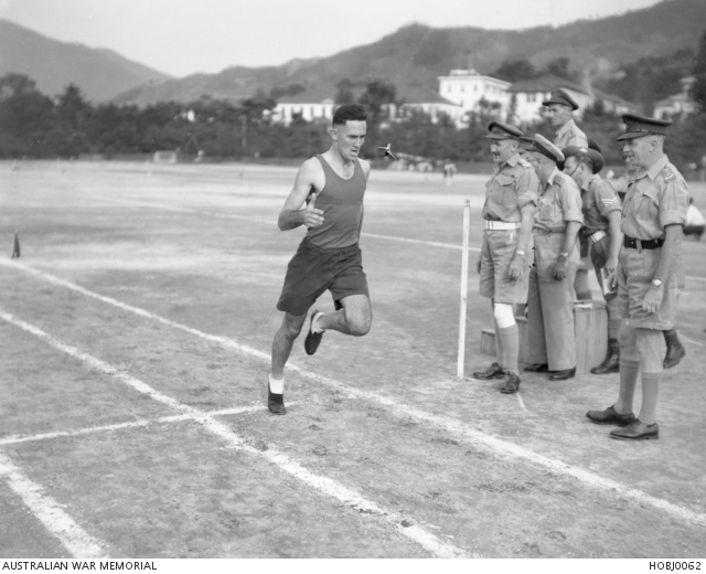 57000 Lieutenant (Lt) I D Stock crosses the line first in the 880 yards ...