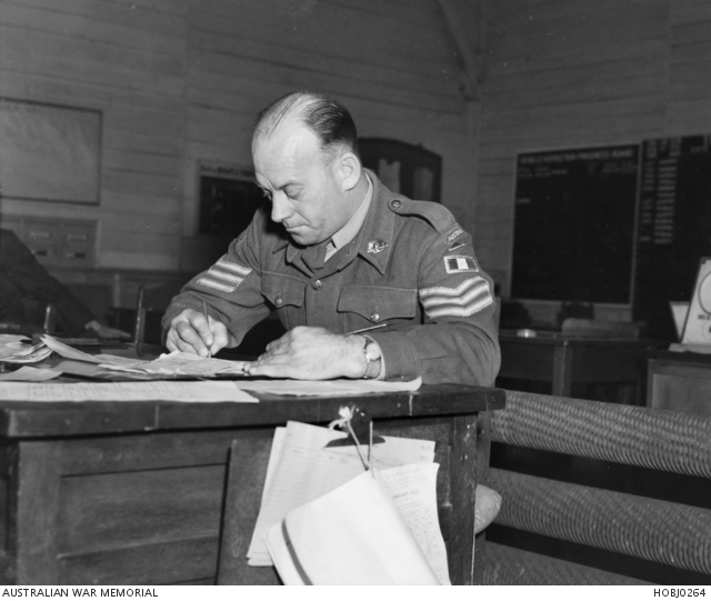 An unidentified Australian Sergeant (Sgt) of the British Commonwealth ...
