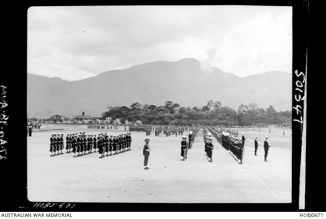 A large British Commonwealth Occupation Force (BCOF) Navy and Army ...