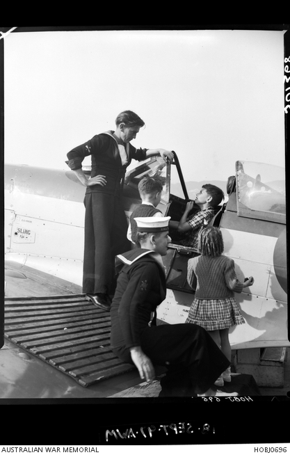 The aircraft of the Royal Navy aircraft carrier HMS Triumph were a ...