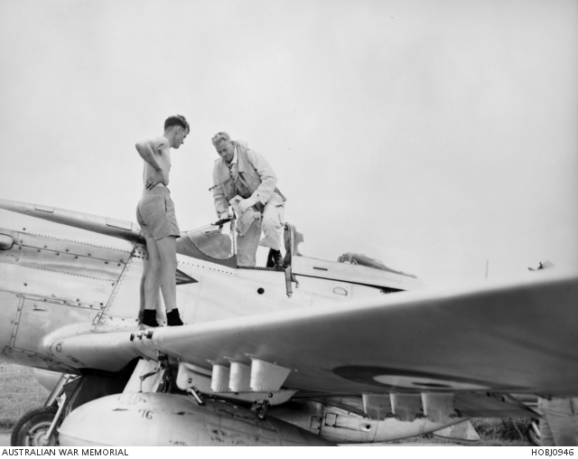 Wing Commander (Wing Cdr) L T Spence, Commanding Officer (CO) of 77 ...