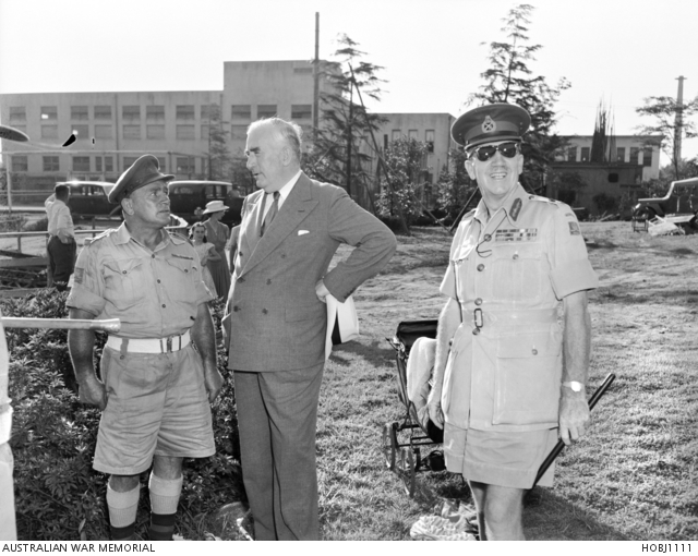 During a tour of the British Commonwealth Occupation Force (BCOF ...