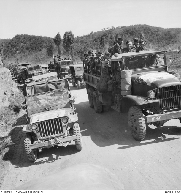 A convoy of military vehicles of the 3rd Battalion, The Royal ...
