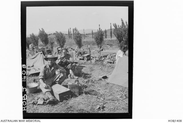 Two unidentified members of the 3rd Battalion, The Royal Australian ...