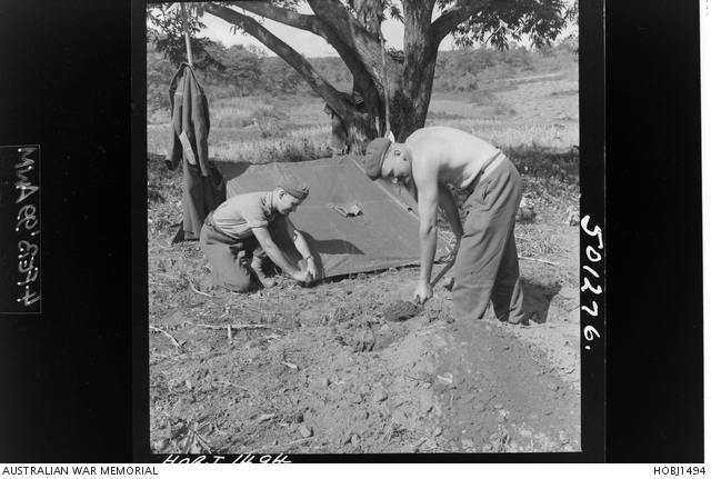 Two unidentified members of the 3rd Battalion, The Royal Australian ...