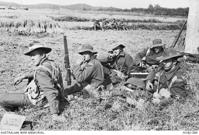 Four unidentified members of the 3rd Battalion, The Royal Australian ...