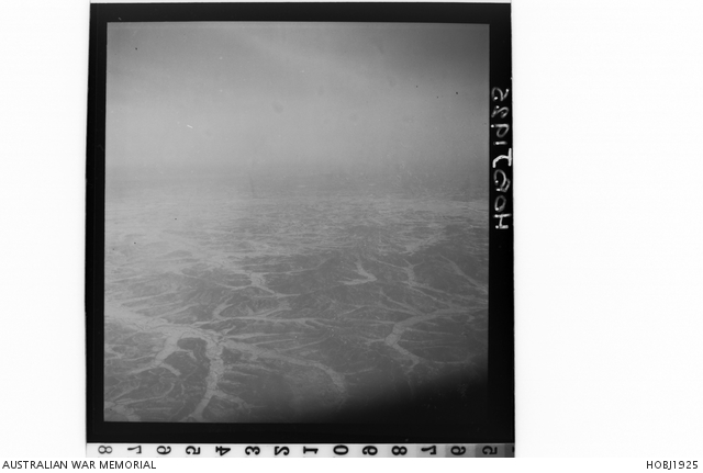 An aerial view of desolate Korean countryside, the type of inhospitable ...
