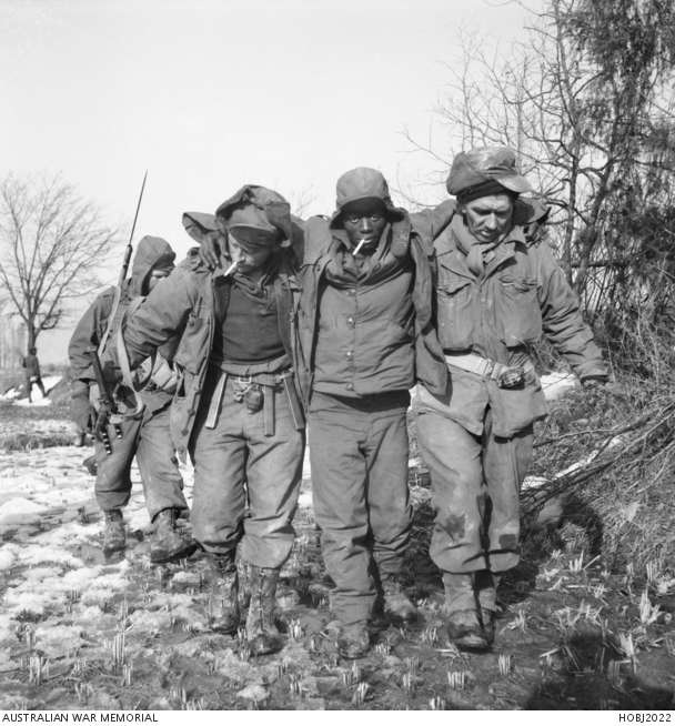 Wounded and weak through lack of food twelve American soldiers ...